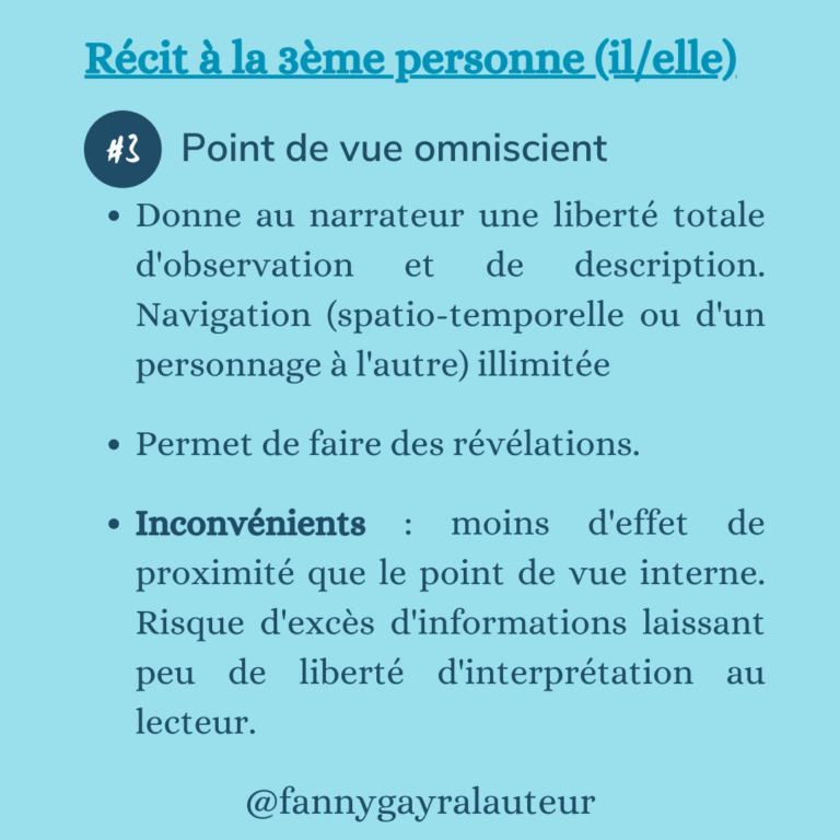 Les points de vue narratifs - Fanny Gayral