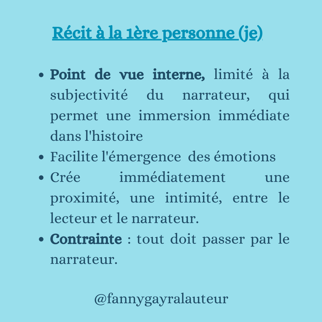 Les points de vue narratifs - Fanny Gayral